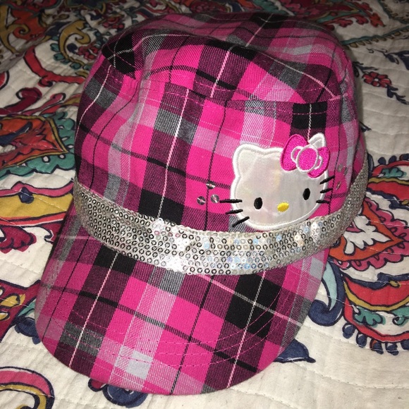 Hello Kitty | Accessories | Pink Hello Kitty Plaid Newsboy Hat | Poshmark